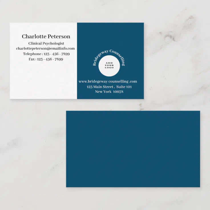 Professional Logo Psychologist & Counselor Business Card | Zazzle