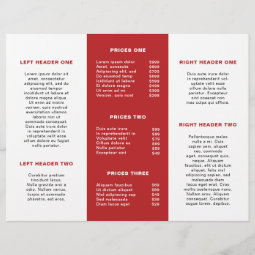 Professional Logo Simple Red Trifold Brochure | Zazzle