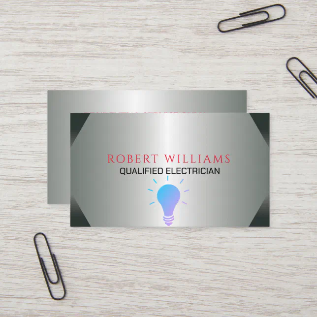 Professional Looking Electrician Business Card | Zazzle