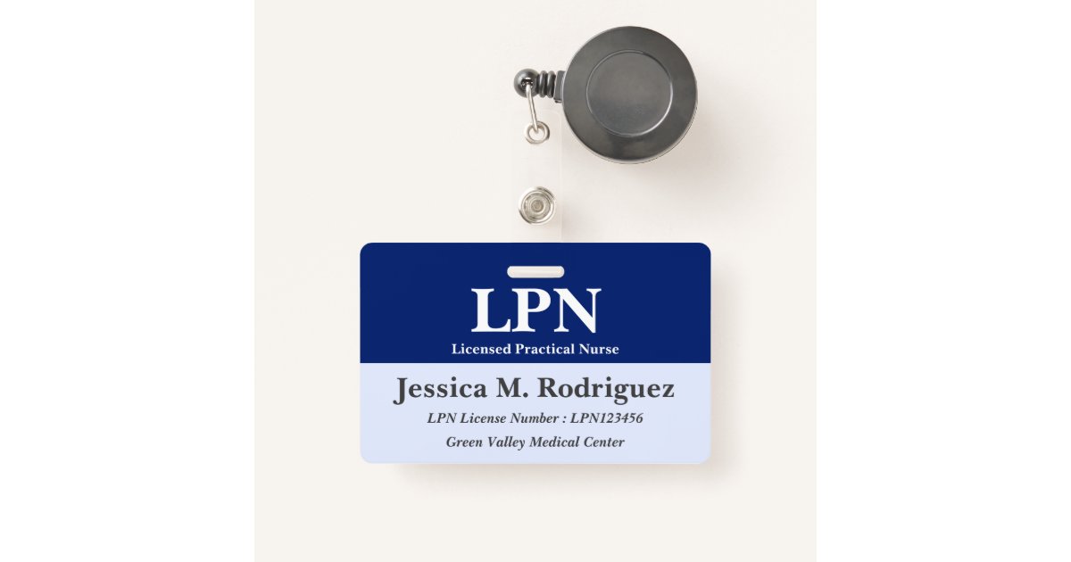 Professional LPN Badge | Zazzle