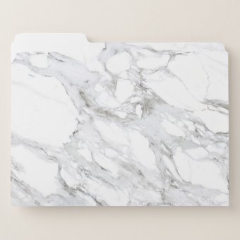 Professional Luxe Minimalist White Marble File Folder | Zazzle