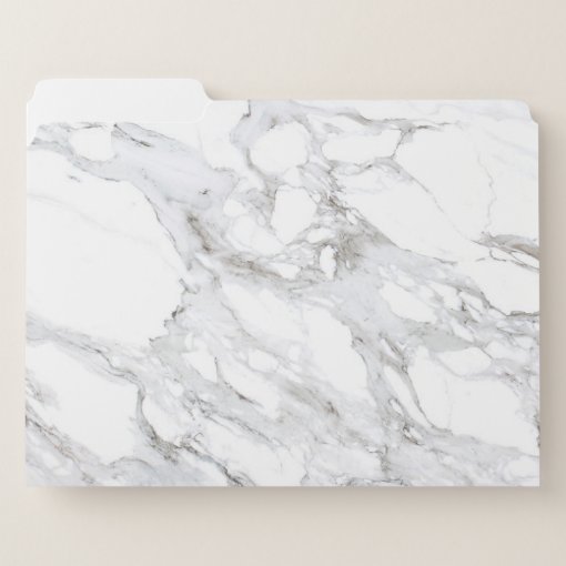Professional Luxe Minimalist White Marble File Folder | Zazzle