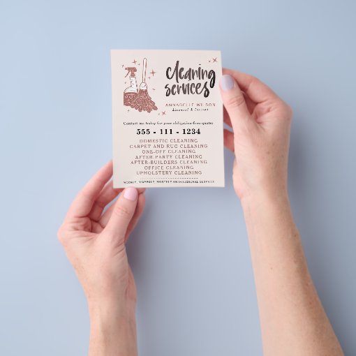 Professional Maid & House Cleaning Business Flyer | Zazzle