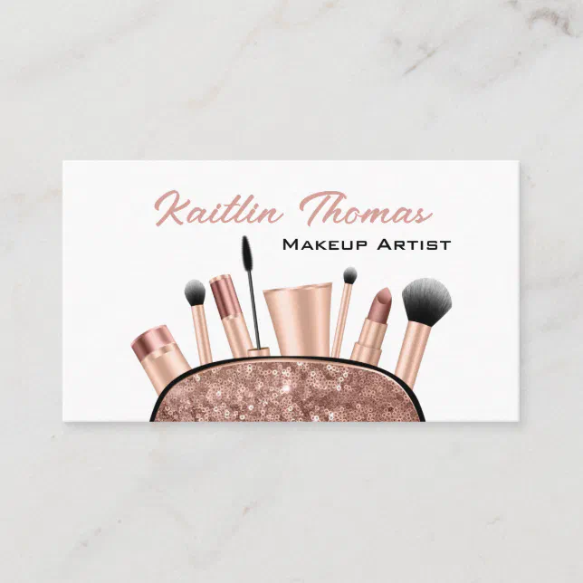 Professional Makeup Artist Beauty Business Card | Zazzle