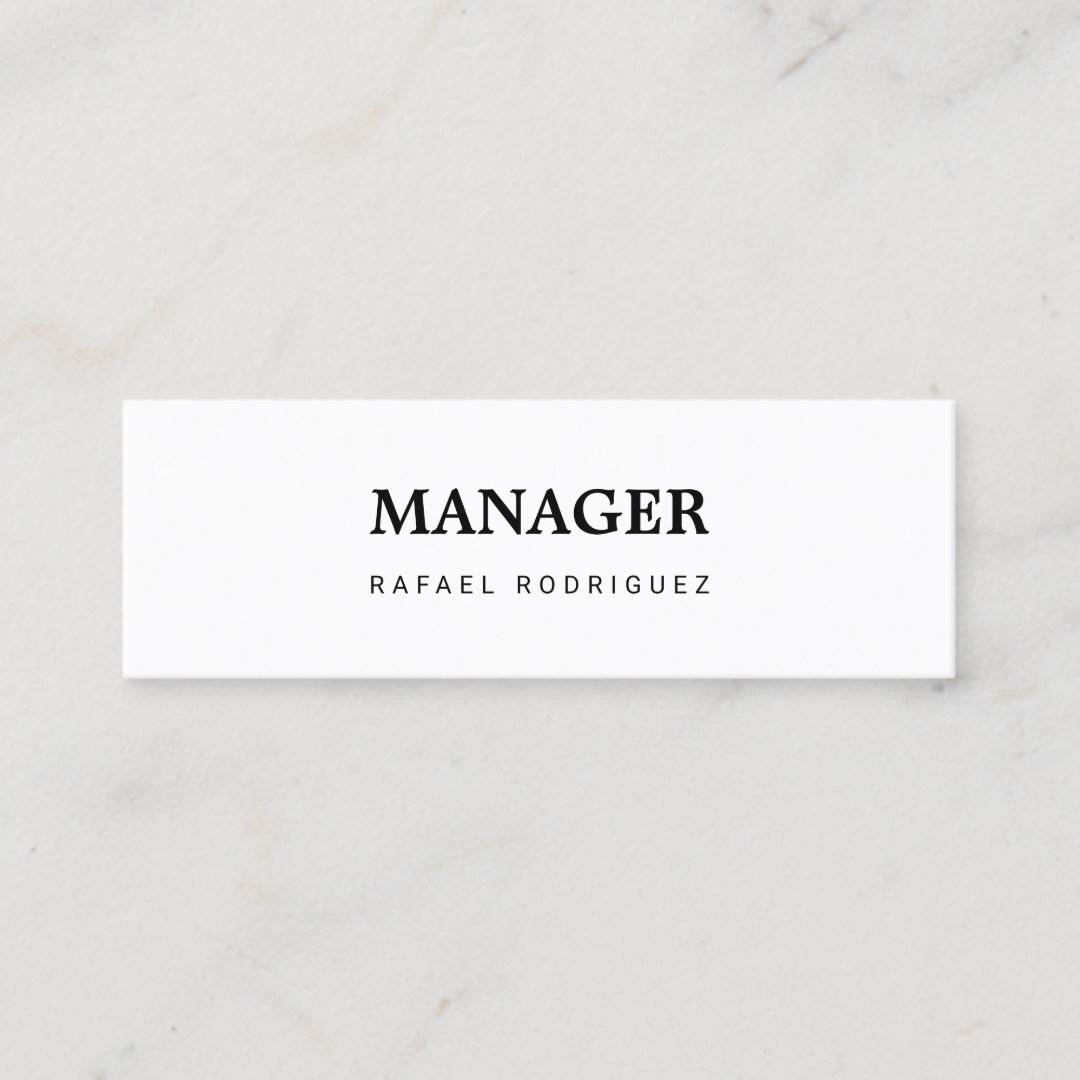 Professional Manager Mini Business Card | Zazzle