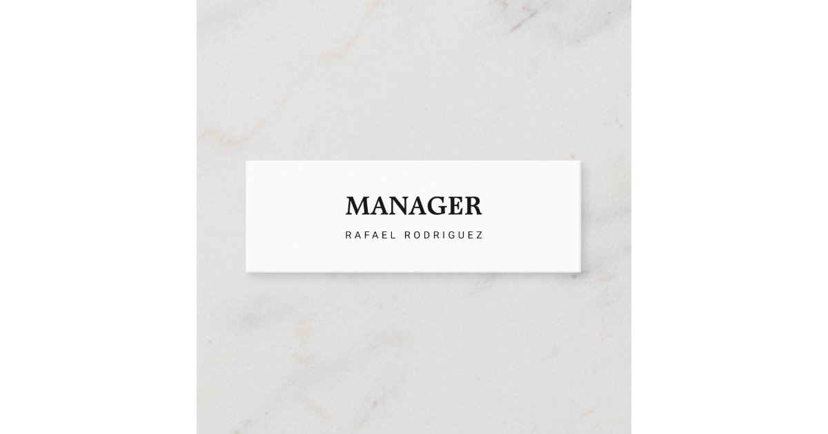 Professional Manager Mini Business Card | Zazzle