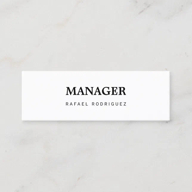 Professional Manager Mini Business Card | Zazzle