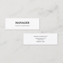 Professional Manager Mini Business Card | Zazzle