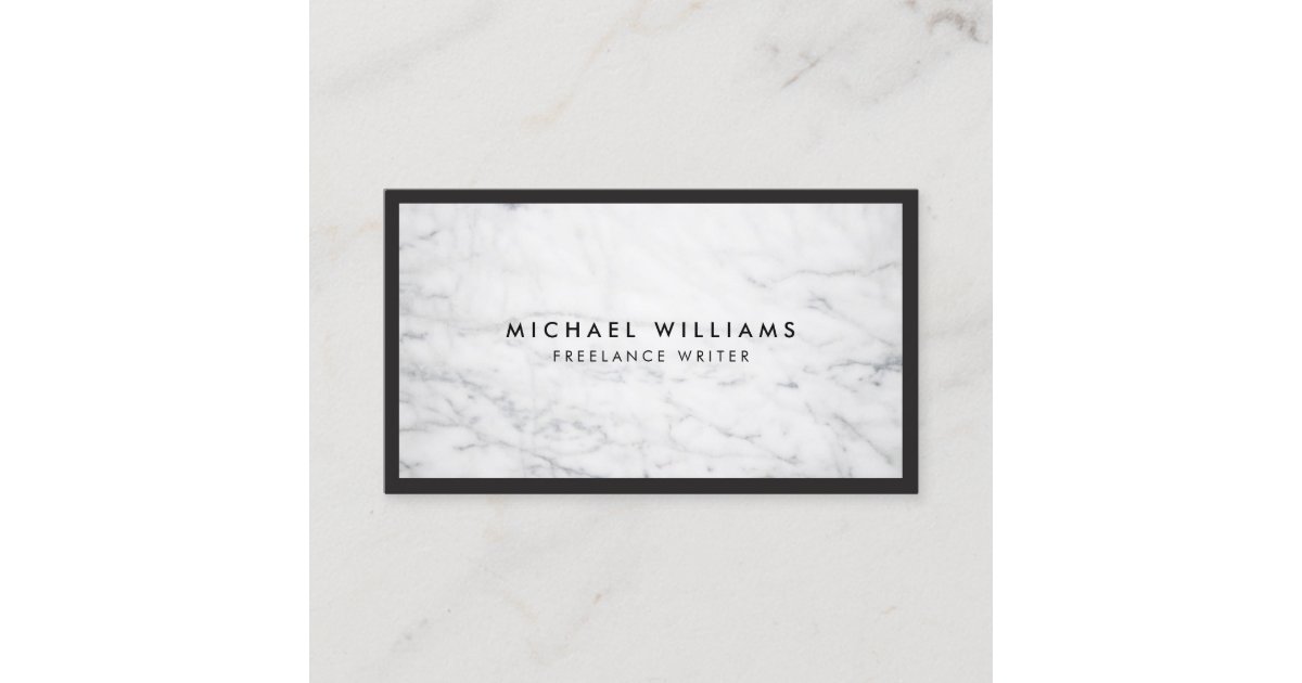 Professional Marble Business Card | Zazzle