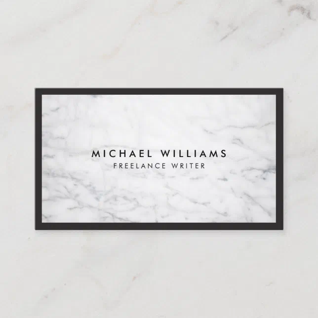 Professional Marble Business Card | Zazzle
