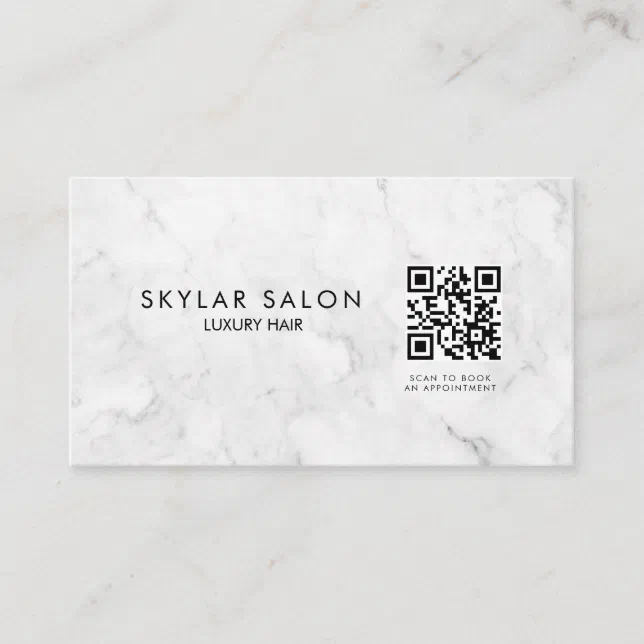 Professional Marble QR code Business Card | Zazzle