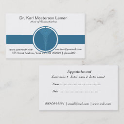Professional Medical Doctor Appointment Card | Zazzle