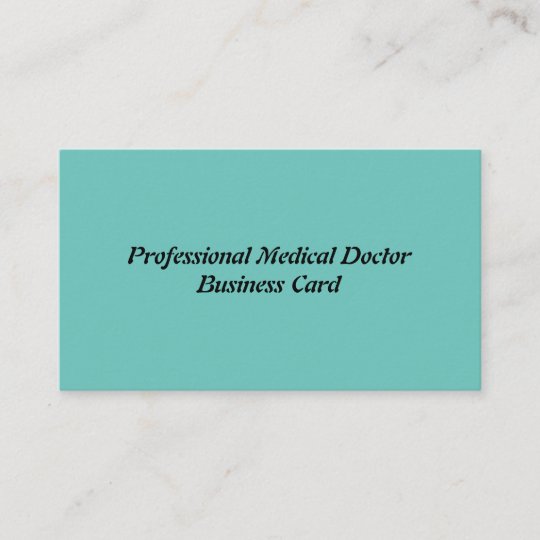 Professional Medical Doctor Business Card | Zazzle.com