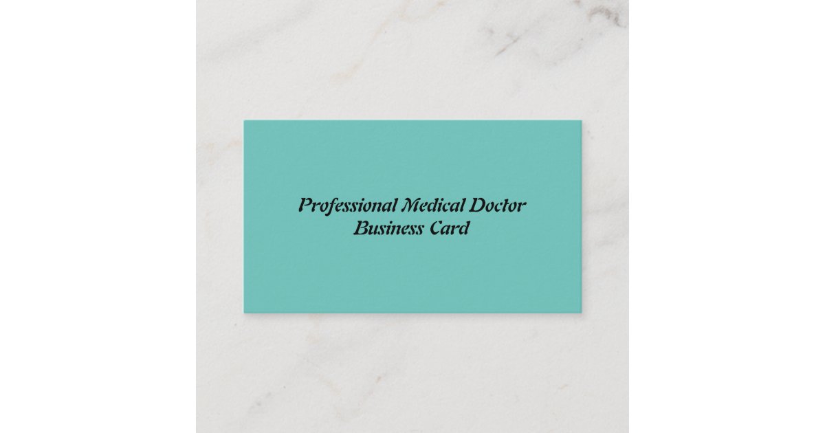 Professional Medical Doctor Business Card | Zazzle