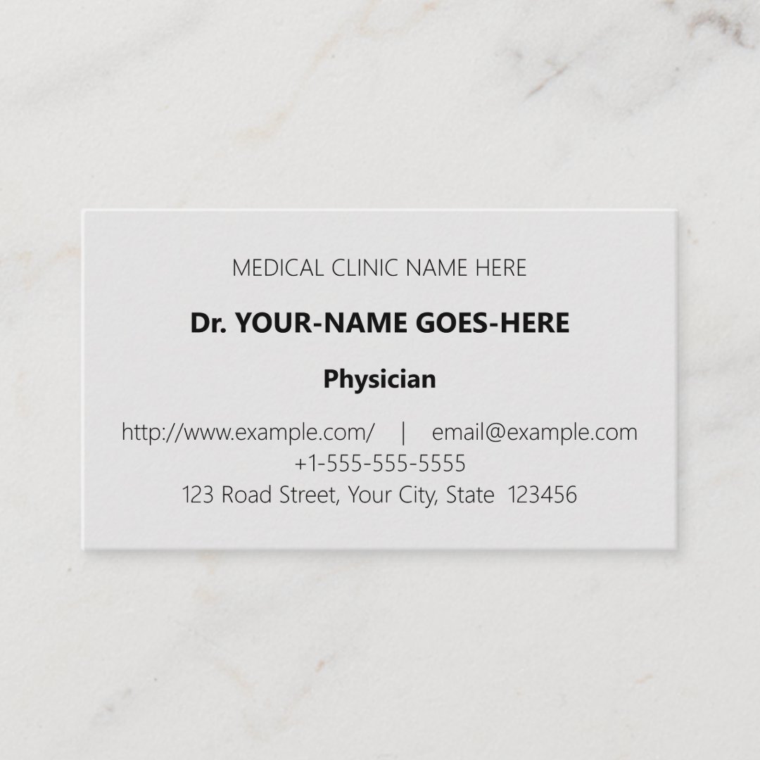 Professional, Medical Specialist Business Card | Zazzle