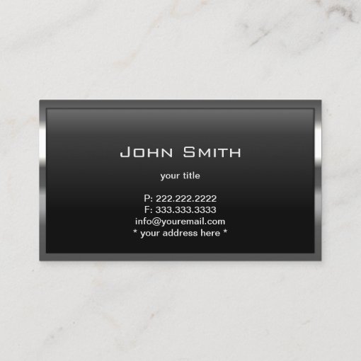 Professional Metal Border QR Code Business Card | Zazzle