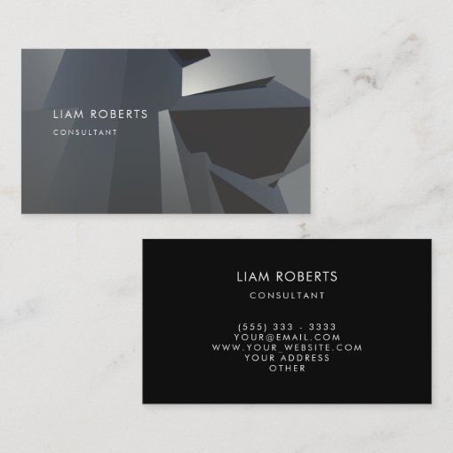 Professional Metal Elegant Modern Structure Business Card | Zazzle