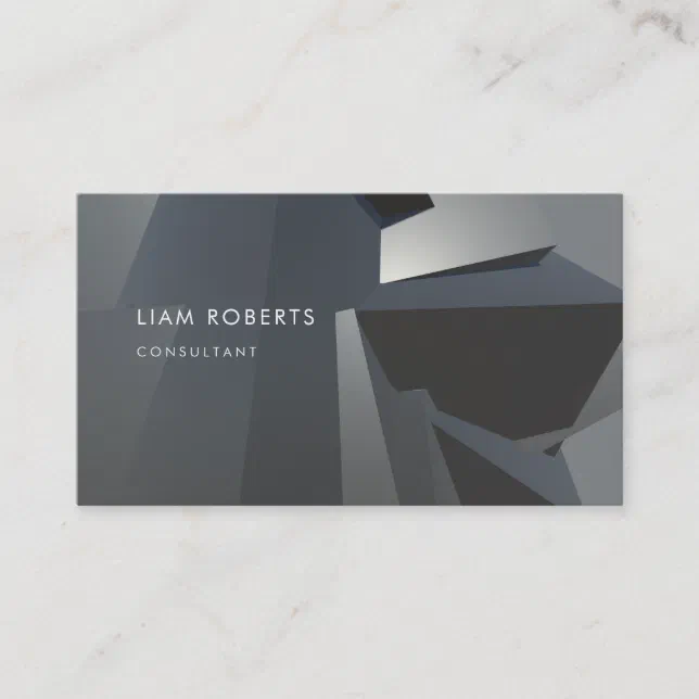 Professional Metal Elegant Modern Structure Business Card | Zazzle