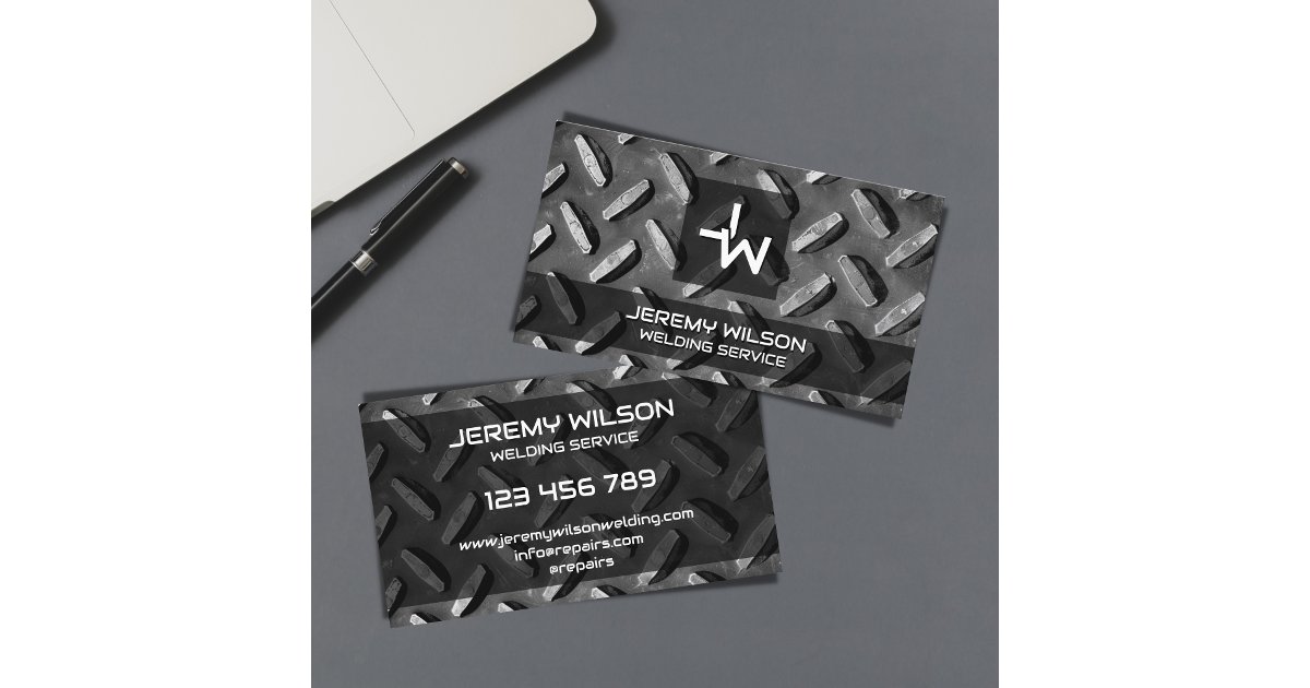 Professional Metal Welder Construction Handyman Business Card | Zazzle