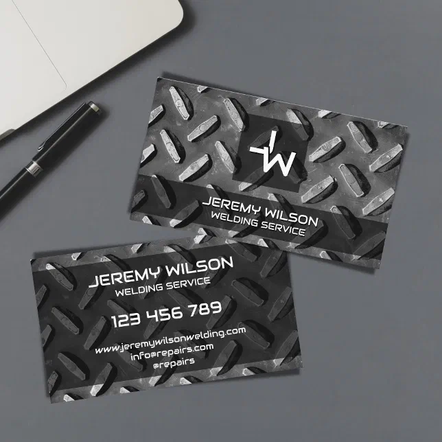 Professional Metal Welder Construction Handyman Business Card | Zazzle