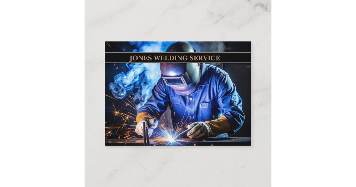 Professional Metal Welder Fabrication & Contractor Business Card | Zazzle