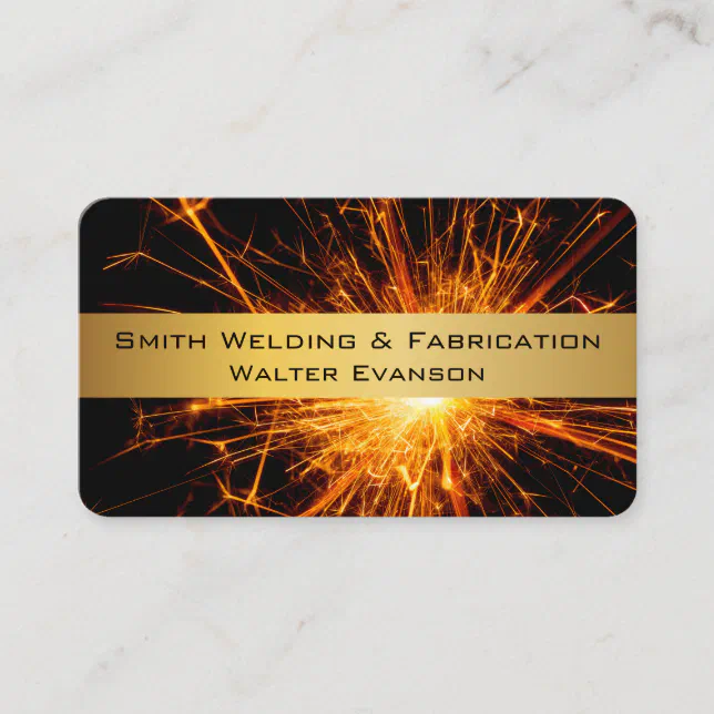 Professional Metal Welding Fabrication Contractor Business Card | Zazzle