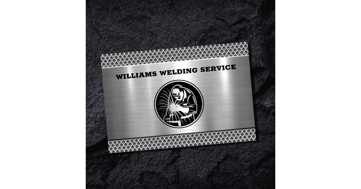 Professional Metal Welding Fabrication Contractor Business Card | Zazzle