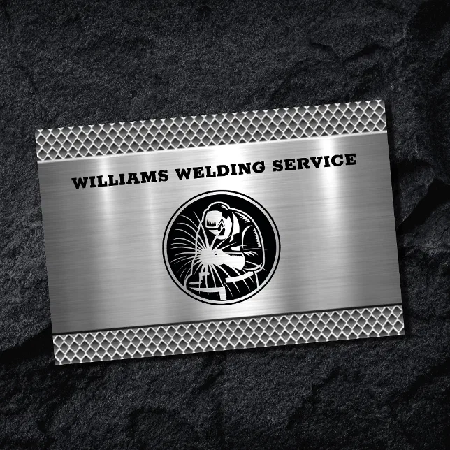 Professional Metal Welding Fabrication Contractor Business Card | Zazzle