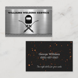 Professional Metal Welding Fabricator Contractor Business Card | Zazzle