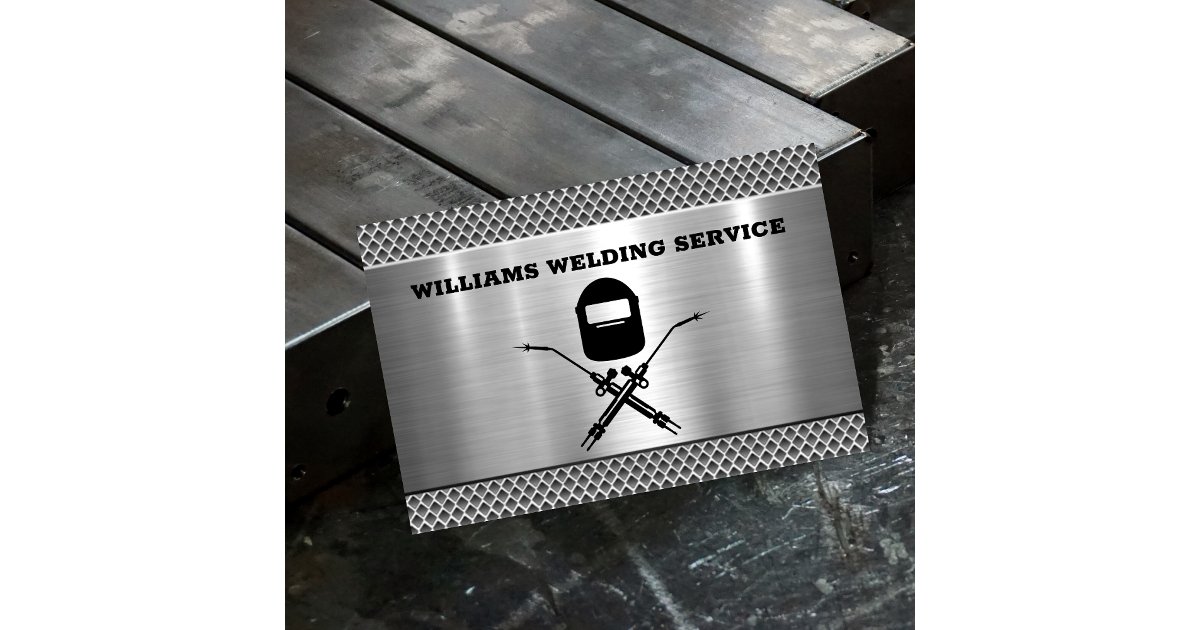 Professional Metal Welding Fabricator Contractor Business Card | Zazzle