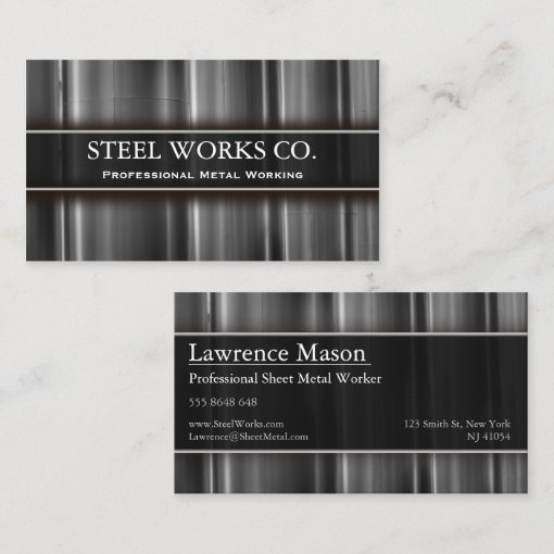 Professional Metal Worker Business Card | Zazzle