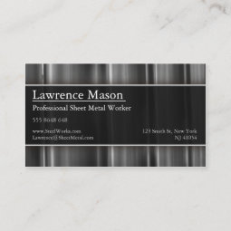 Professional Metal Worker Business Card | Zazzle