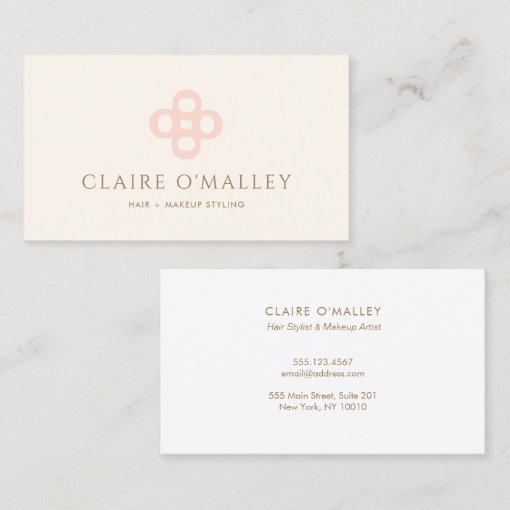 Professional Minimal Modern Reflective O Monogram Business Card | Zazzle