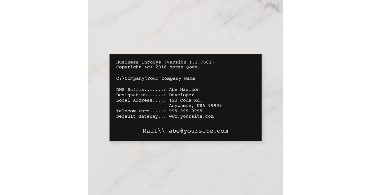 Professional Minimal Programmer Business Card | Zazzle