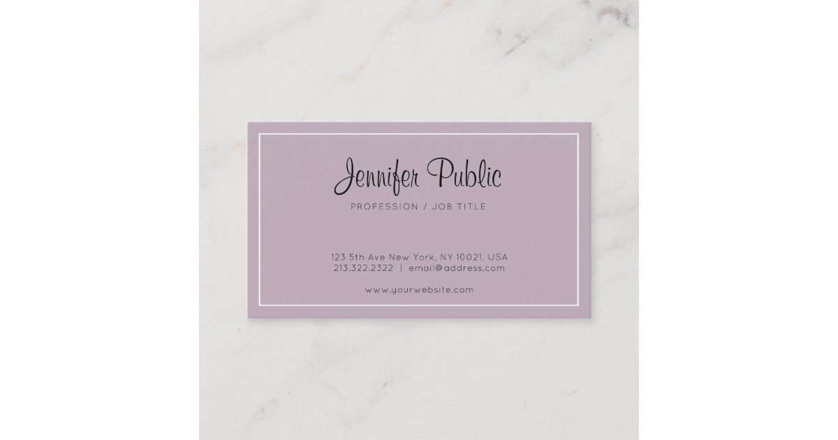 Professional Minimalist Chic Design Luxury Trendy Business Card | Zazzle