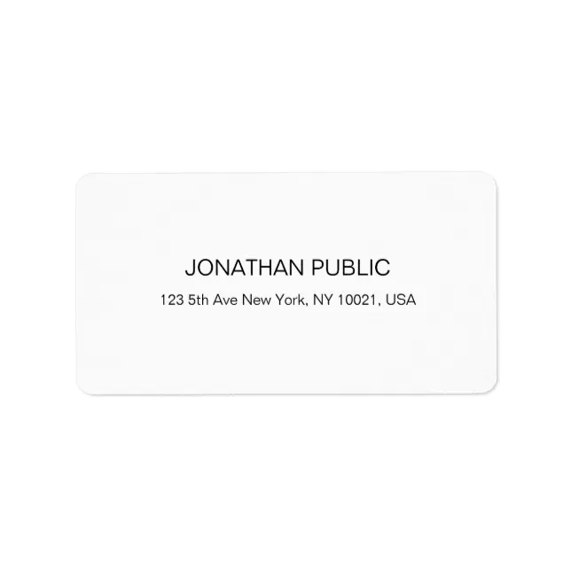 Professional Minimalist Elegant Template Address Label | Zazzle