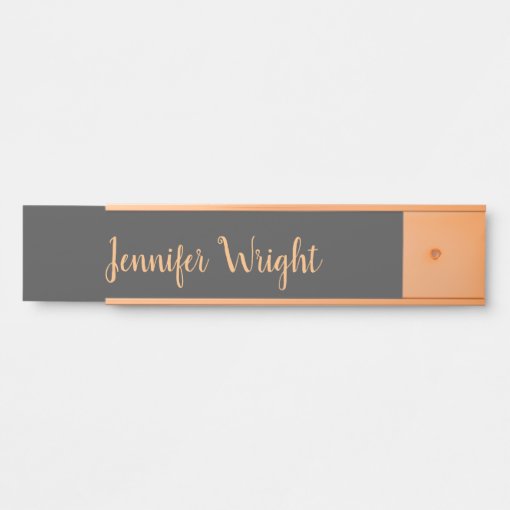 Professional minimalist feminine plain modern door sign | Zazzle