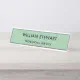 Professional Minimalist Mint Green Employee Staff Desk Name Plate | Zazzle
