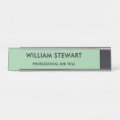 Professional Minimalist Mint Green Employee Staff Desk Name Plate | Zazzle
