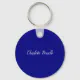 Professional Minimalist Navy Blue Keychain | Zazzle