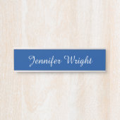Professional minimalist plain modern blue door sign | Zazzle