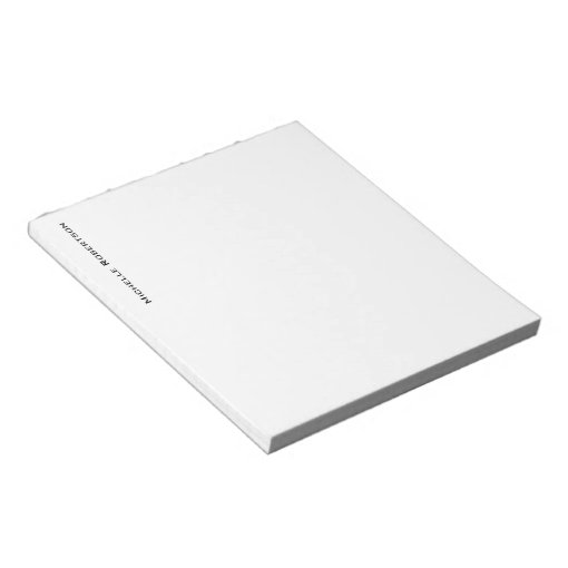 Professional Minimalist Plain Modern Notepad | Zazzle