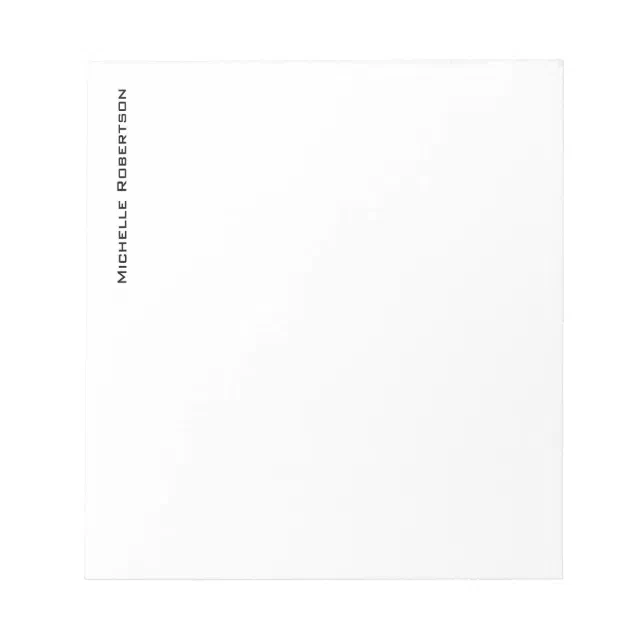Professional Minimalist Plain Modern Notepad | Zazzle