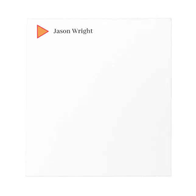 Professional Minimalist Plain Modern Personalized Notepad | Zazzle