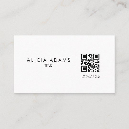 Professional Minimalist QR Code Business Card | Zazzle.com