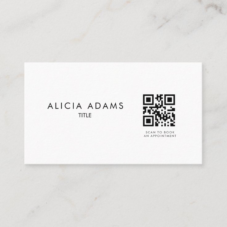 Professional Minimalist QR Code Business Card | Zazzle