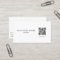 Professional Minimalist QR Code Business Card | Zazzle