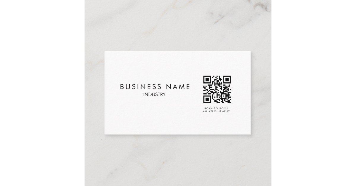 Professional Minimalist QR Code Business Card | Zazzle