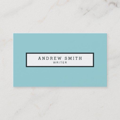 Professional Modern Blue Writer Social Media Business Card | Zazzle