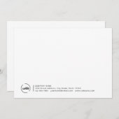 Professional Modern Business Logo Note Card | Zazzle